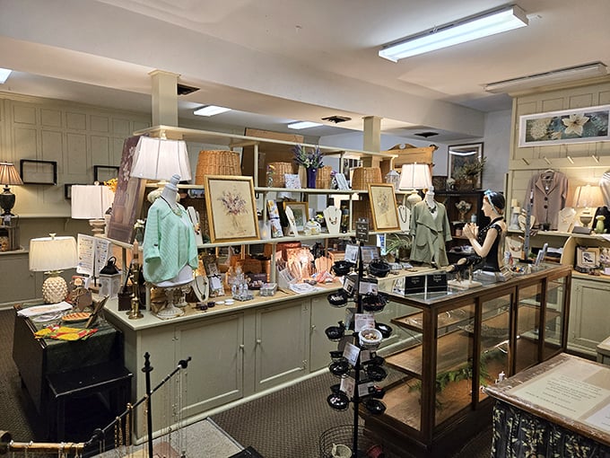 The gift shop: where "I'm just browsing" turns into "I need this teacup that reminds me of the best meal I've had in Virginia."