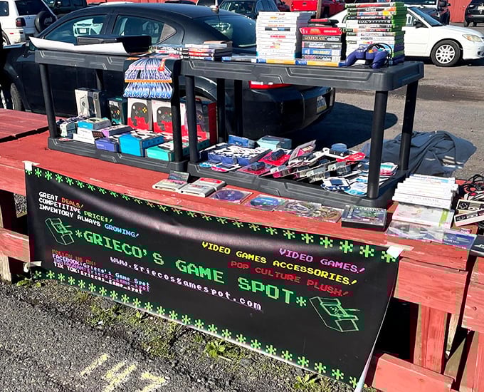 Video game nostalgia by the boxful. One generation's childhood obsession becomes another's vintage collectible &ndash; the circle of retail life in action.