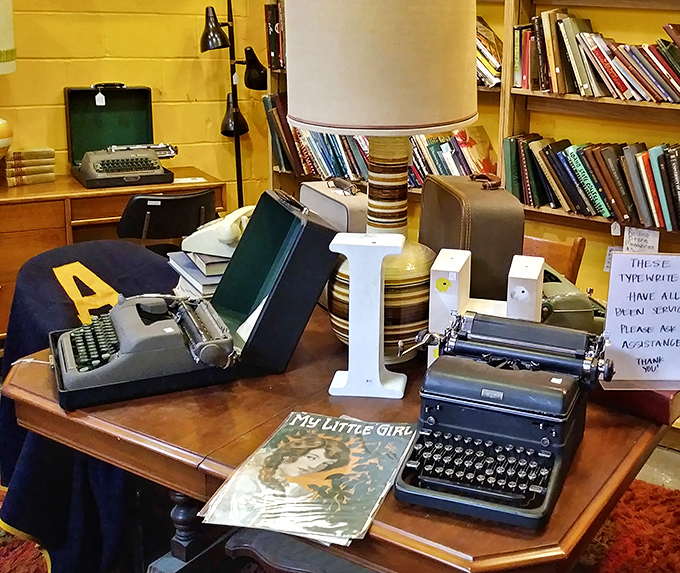 Typewriters that made every word count because White-Out was expensive and backspace didn't exist yet.