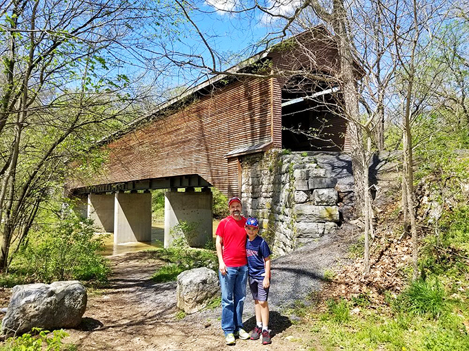 Visitors create their own memories at this historic landmark, each photo capturing a moment in the bridge's continuing story. 