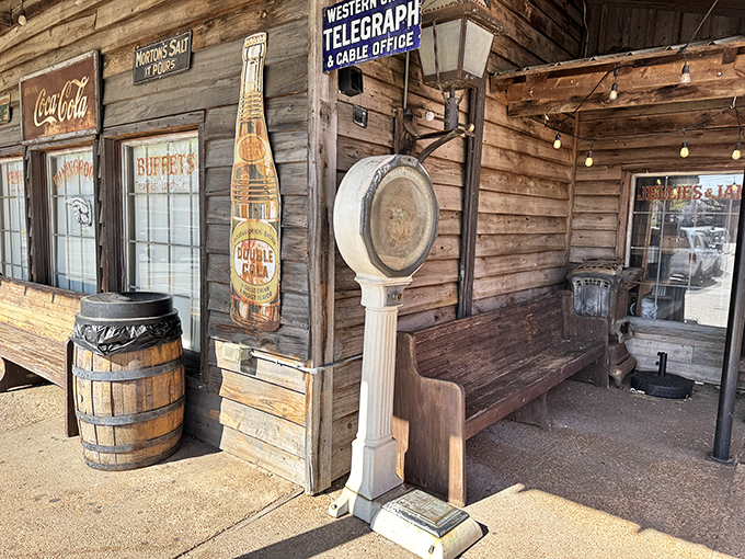 The waiting area feels like your grandpa's front porch, complete with vintage signs that aren't reproductions &ndash; they're artifacts from a time when Coca-Cola cost a nickel.