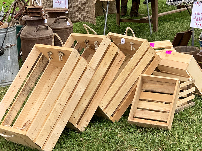 Handcrafted wooden crates waiting to become farmhouse décor or craft beer carriers. Pinterest boards come to life in three dimensions.