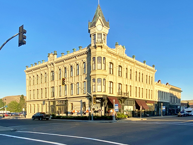 The Geiser Grand Hotel's stately presence in Baker City feels like the architectural equivalent of perfect posture.