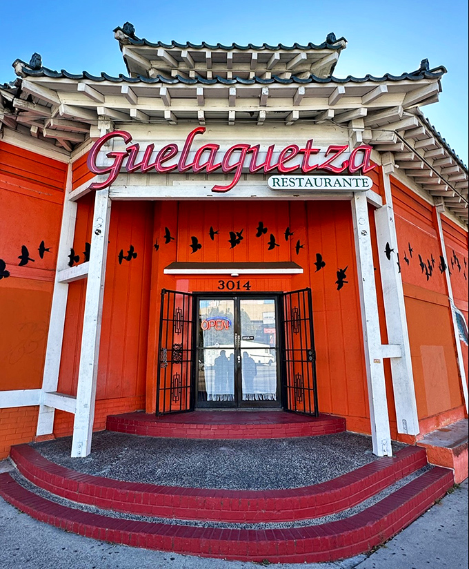 The distinctive orange building houses mole sauces so complex they should come with their own doctoral degrees.