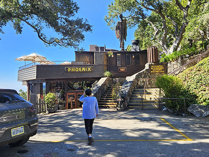 Perched dramatically on the Big Sur cliffs, Nepenthe offers a dining experience where the scenery competes with the food for attention.
