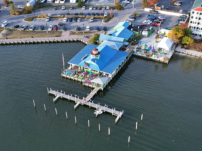 From above, The Jetty looks like exactly what it is&mdash;a little slice of paradise extending right into the Chesapeake Bay.