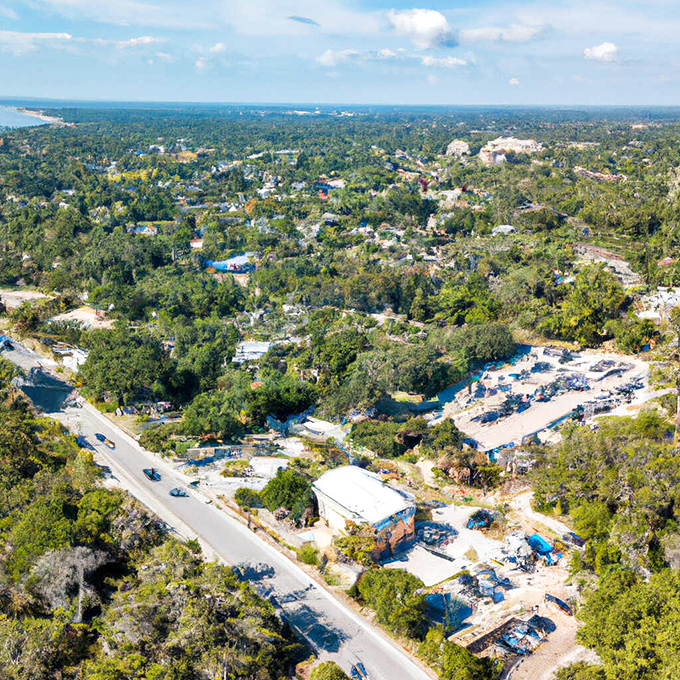 An aerial view reveals Quincy's greatest asset&mdash;abundant green space surrounding affordable neighborhoods. Florida living without the coastal premium.