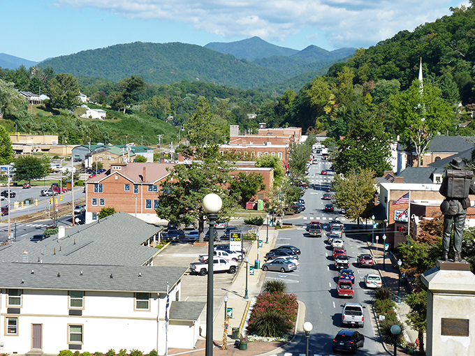From above, Sylva reveals its perfect nestling place among the mountains&mdash;a small town with a big heart and spectacular views.