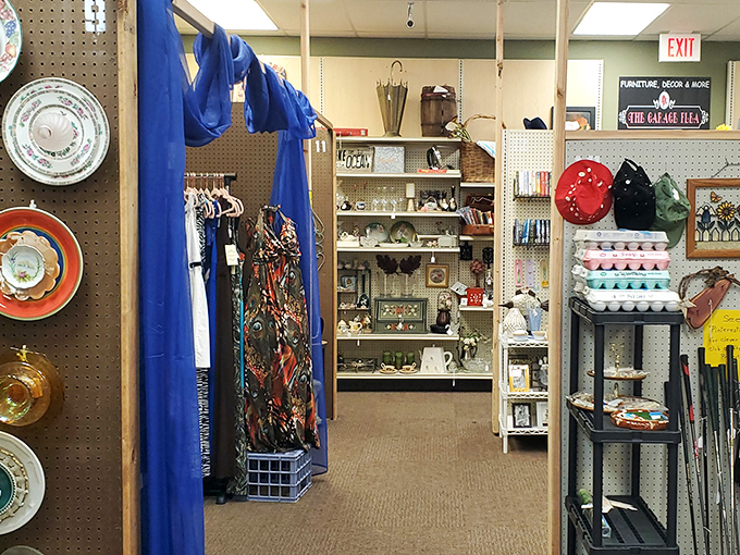 Down this unassuming aisle, kitchen treasures and home decor wait patiently&mdash;from colorful egg carriers to plates that might have served Nixon-era dinners.