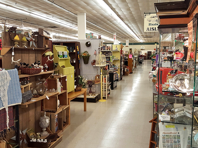 Long, inviting aisles beckon with the promise of discovery - each booth a new chapter in this anthology of American life.