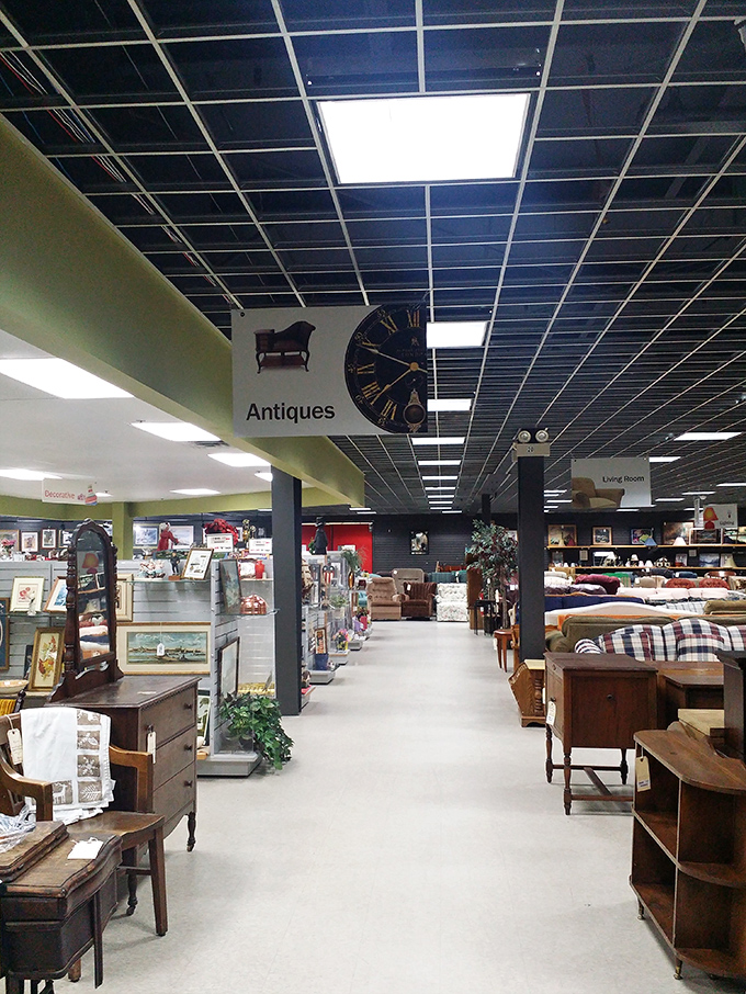 The antiques section: where history gets a second chance. That vintage dresser has probably held everything from love letters to bell-bottom jeans through the decades.