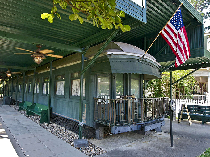 Jay Gould's private railroad car sits preserved in green glory, a reminder of when tycoons traveled in serious style.