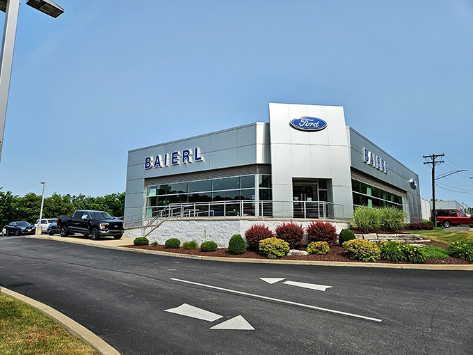 Even Zelienople's Ford dealership maintains a certain small-town dignity&mdash;proving that commerce and community aren't mutually exclusive concepts.