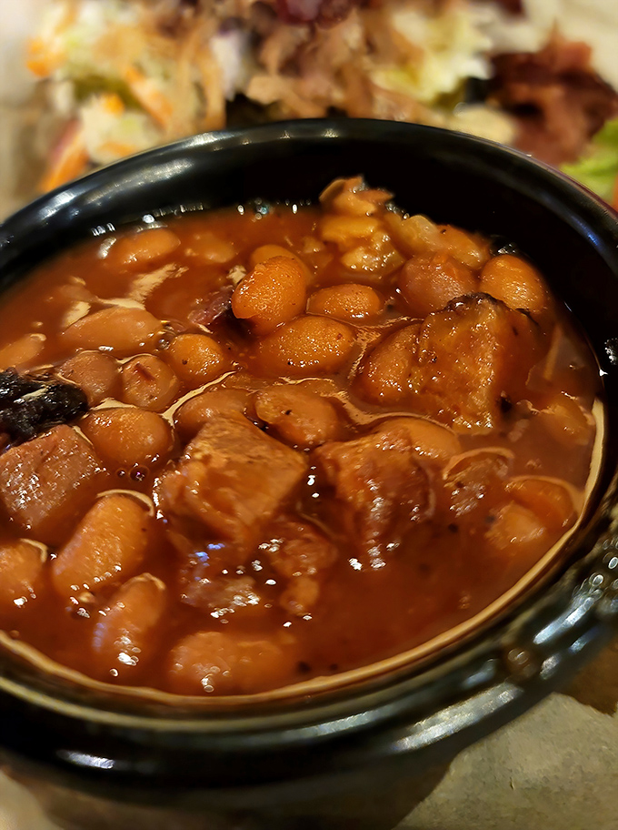 These aren't just beans; they're slow-cooked testimonials to the art of perfect barbecue side dishes.