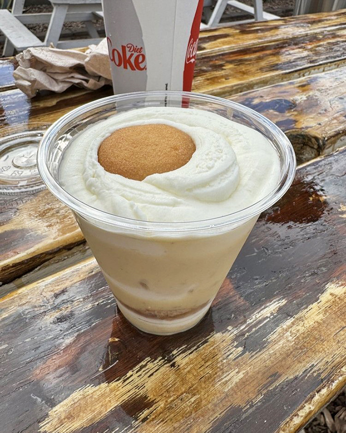 Banana pudding with a cookie crown&mdash;the sweet finale to a smoky symphony. This creamy dessert offers the perfect cool contrast after heat and spice.