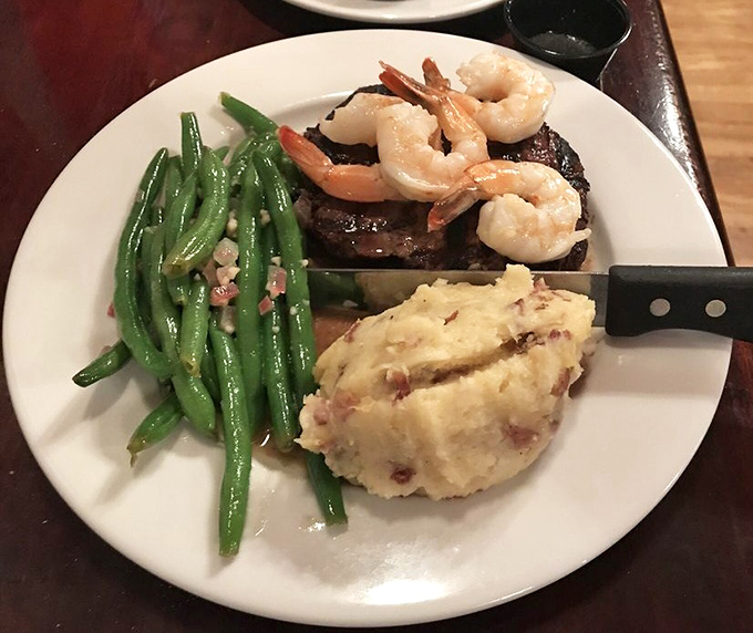 Surf meets turf in a combination that would make both fishermen and cowboys equally happy.