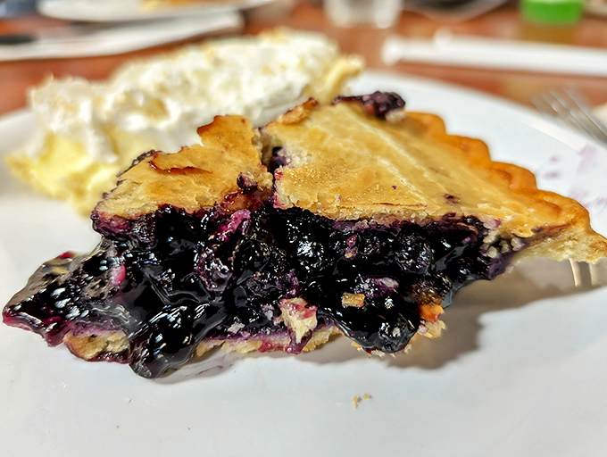 The grand finale! This blueberry pie doesn't just end your meal&mdash;it provides the sweet punctuation mark to your buffet sentence.