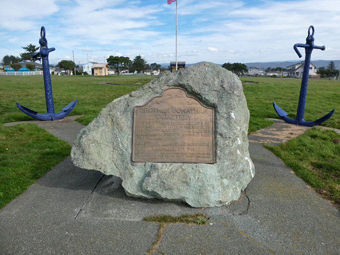 The Brother Jonathan Memorial &ndash; a maritime history lesson without maritime housing costs. Anchors away from financial worries.