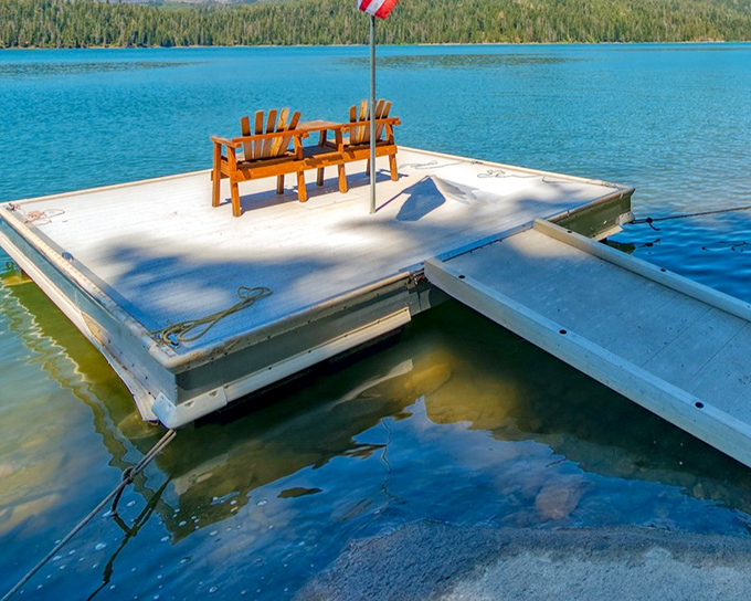 Lake platforms invite lazy summer afternoons where time moves slower than city folk remember.
