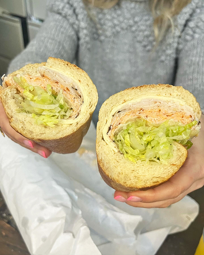 This golden-hued creation might be the most beautiful thing you'll see today &ndash; a sandwich worth framing if it weren't so delicious.