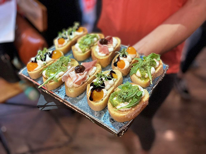 Little boats of flavor that sail straight into your heart. These burrata toasts aren't just appetizers&mdash;they're edible art.