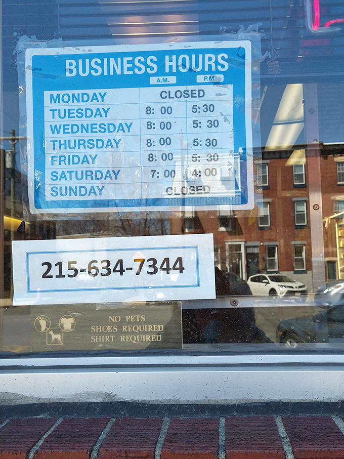 Those hours tell you everything: closed Sundays because even perfection needs a day off.