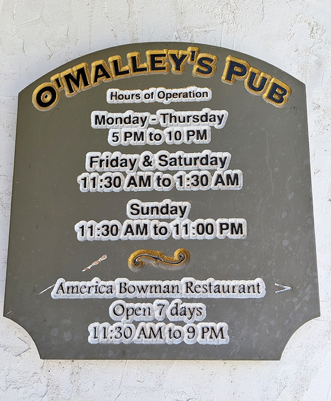 Hours of operation or, as I like to call it, your schedule for the foreseeable future. Plan accordingly&mdash;happiness awaits.
