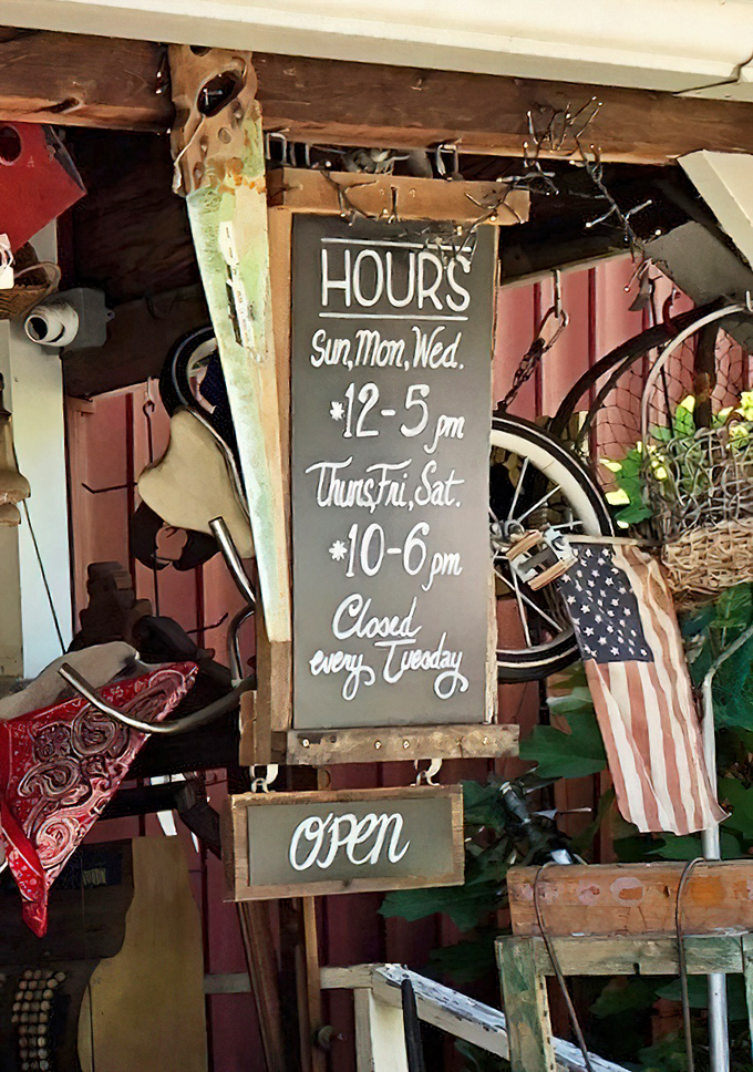 Those aren't just business hours&mdash;they're your scheduled appointments with serendipity. Tuesday's closure gives the treasures time to regroup.