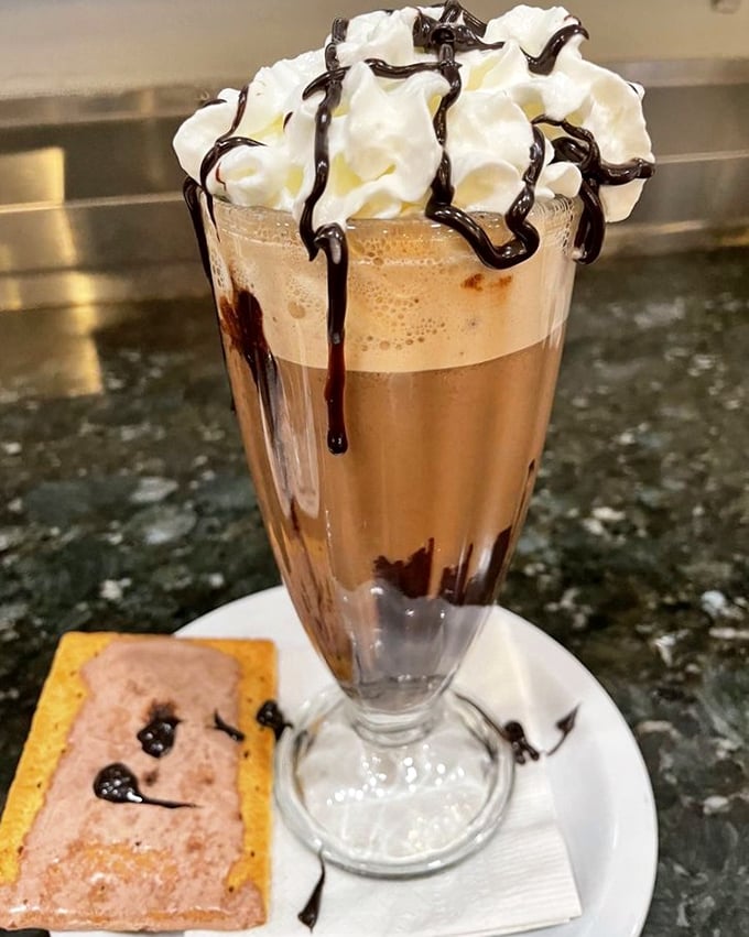 This isn't just a mocha&mdash;it's dessert in disguise, topped with enough whipped cream to make your diet plan file for divorce.