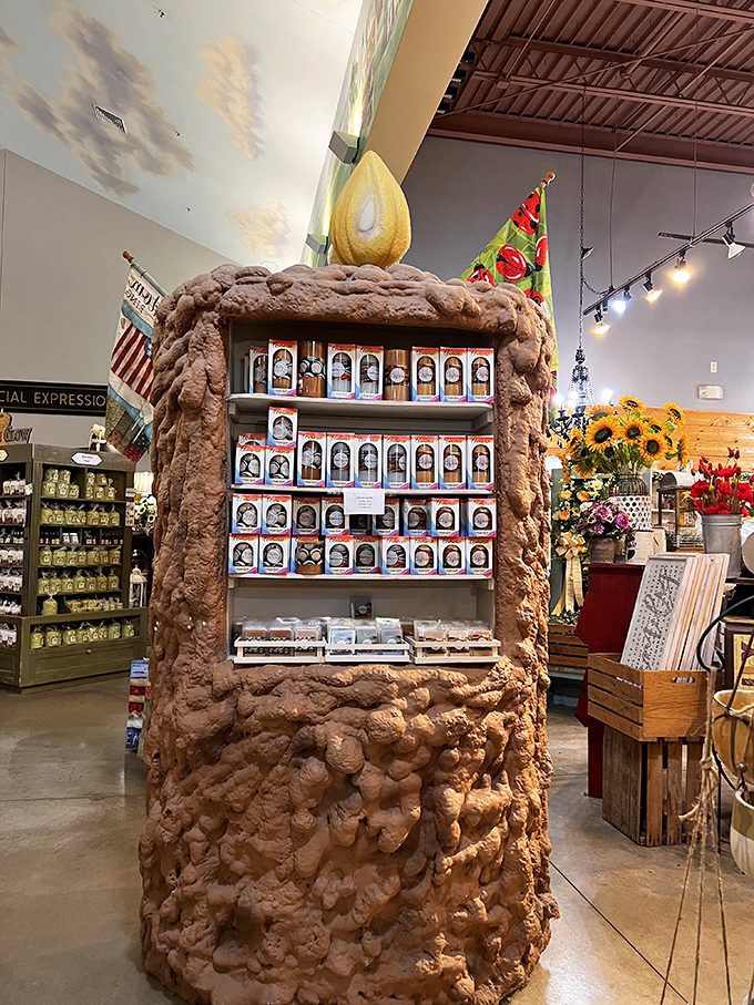 Candle-ception: A smaller indoor candle display houses the very treasures you came to find. Meta, magnificent, and marvelously fragrant.