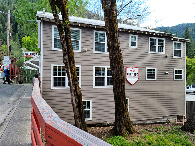 The Carriage House Inn stands ready to welcome weary adventurers, its multi-story charm offering a cozy basecamp for exploring Downieville's natural wonders and historic streets.