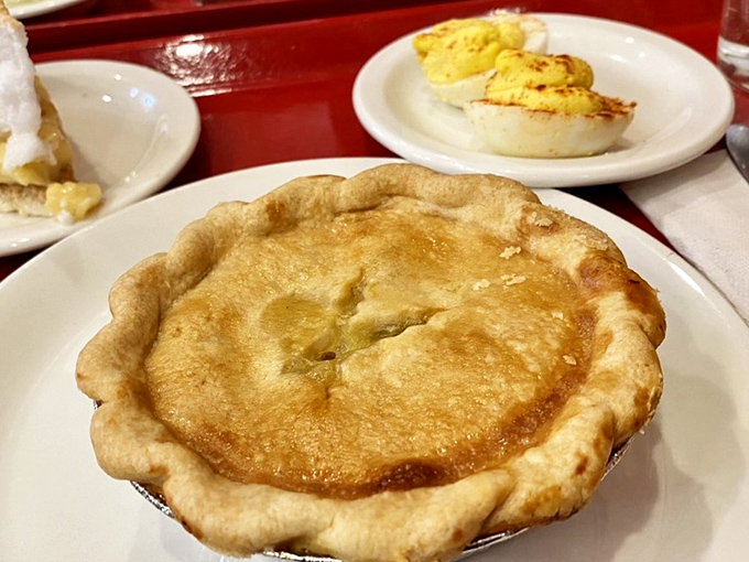 Not just any chicken pot pie &ndash; a golden-domed fortress protecting a treasure of tender meat and vegetables in a sea of perfect gravy.