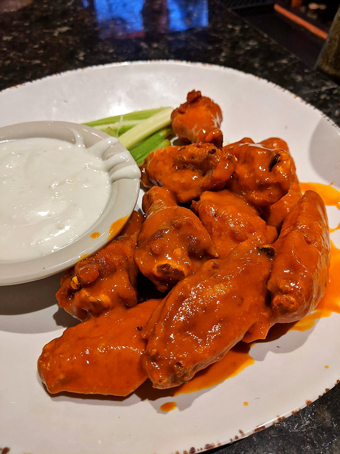 Wings that could make Buffalo jealous, served without irony or unnecessary truffle oil &ndash; just pure poultry perfection.