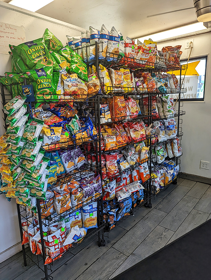 The chip selection rivals the Library of Congress. Every great sandwich deserves the perfect crunchy sidekick.