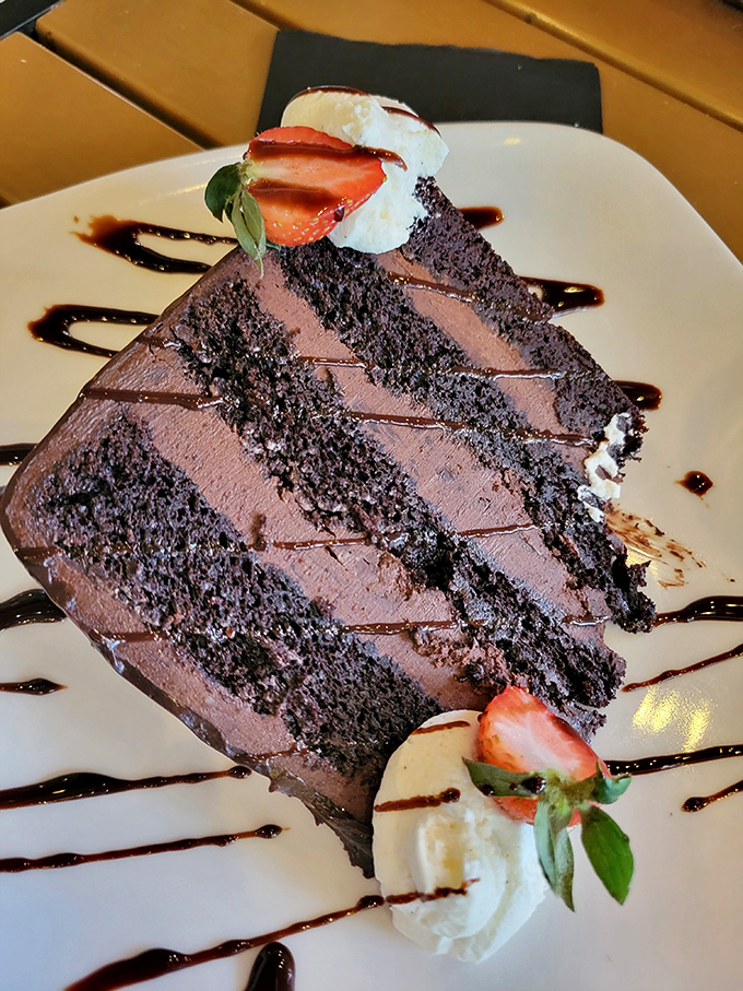 A chocolate cake so decadent it should come with its own warning label: "May cause spontaneous happiness."