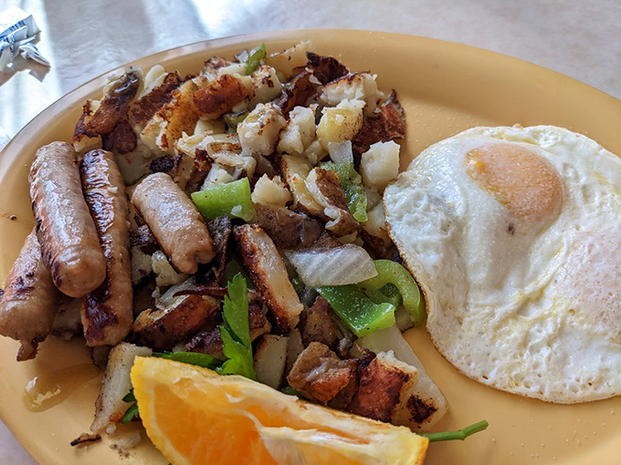 The breakfast of champions, lumberjacks, and anyone with good taste. That sunny-side up egg is basically Oregon sunshine on a plate.