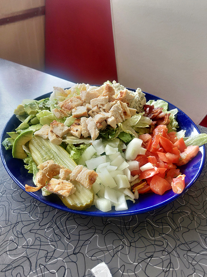 This isn't just a salad &ndash; it's a colorful rebellion against boring lunches, where every ingredient is arranged with the care of a still-life painting.