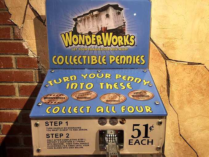 Turn ordinary pennies into extraordinary souvenirs! These pressed-penny machines transform loose change into lasting memories of your visit.