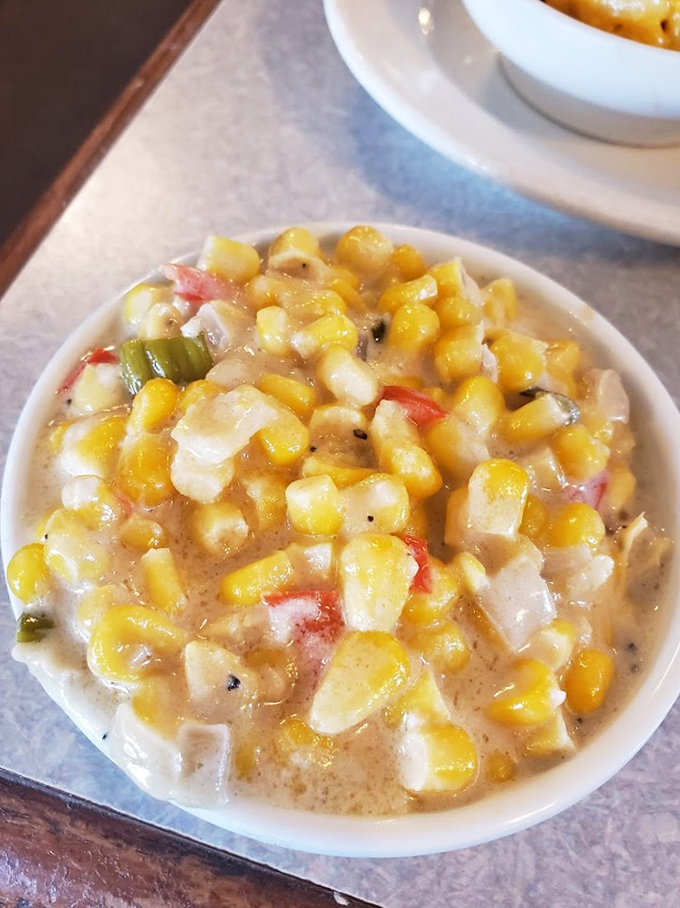 Creamed corn that makes you realize vegetables weren't meant to be virtuous &ndash; they were meant to be delicious.