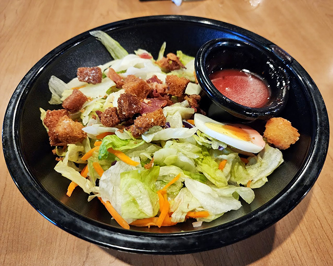 A simple garden salad with the perfect ratio of toppings to greens&mdash;because sometimes the classics are classics for a reason.