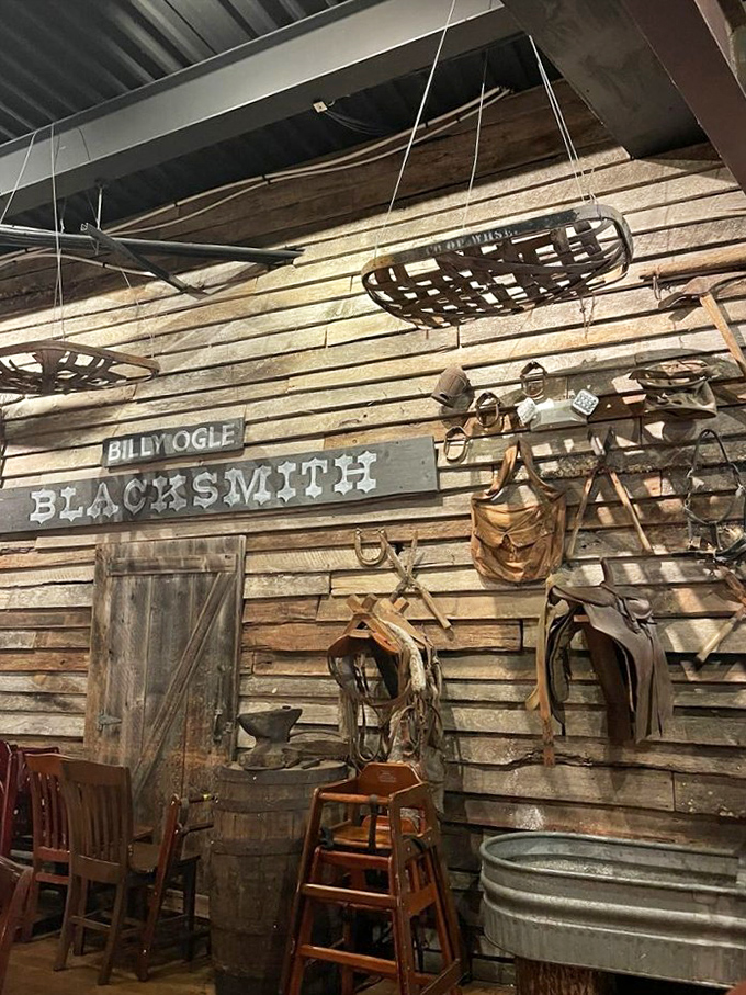The walls tell stories of blacksmiths and frontier life &ndash; dining surrounded by history makes those pancakes taste even better somehow.