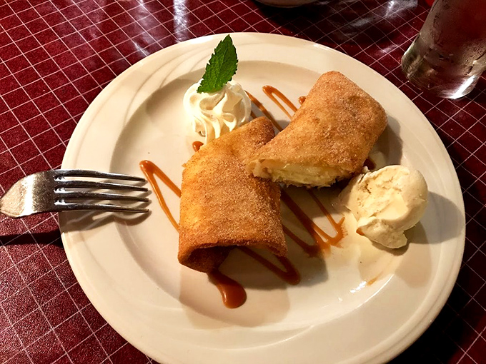 Deep fried banana caramel cheesecake that proves dessert can be both indulgent and absolutely necessary.