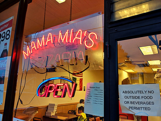 The neon sign glows like a beacon of hope for the hungry. When it says "OPEN," it's really saying "Come in, we've been expecting you."