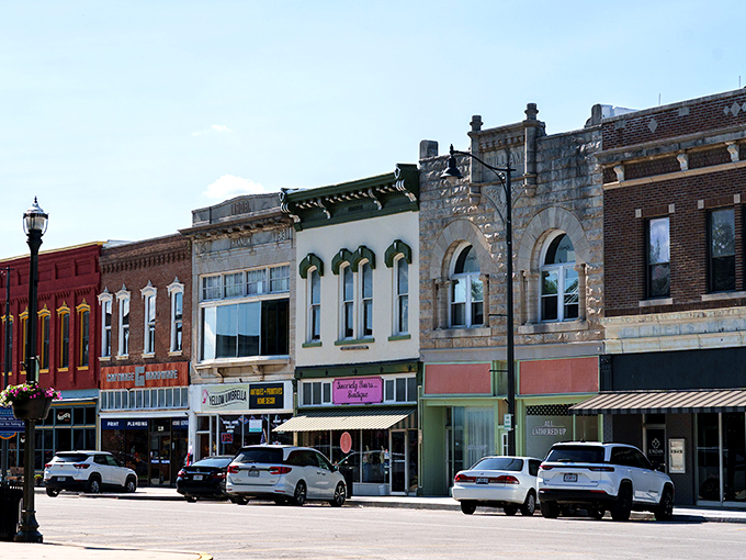 Downtown Carthage's colorful storefronts create a real-life Norman Rockwell painting, where you half expect to see Jimmy Stewart running down the street shouting about bells.