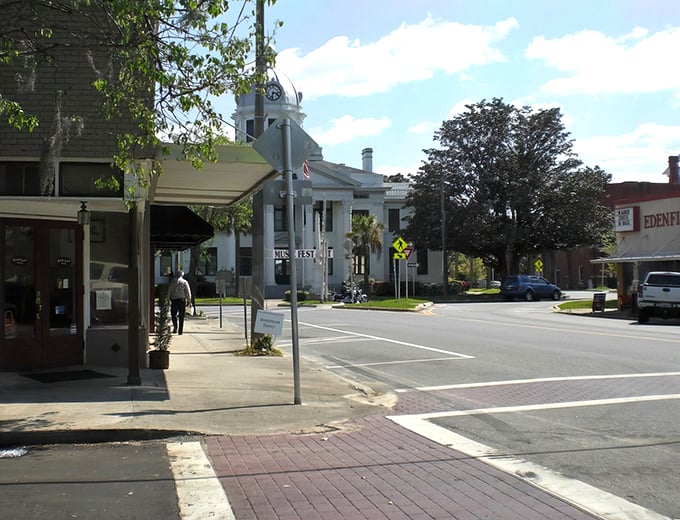 Downtown vistas that capture the essence. Monticello's streets offer glimpses of historic buildings that transport you to a gentler time.