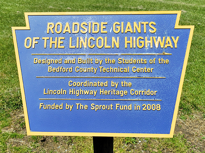 Educational signage helps visitors understand the significance of this uniquely American roadside attraction and its history.