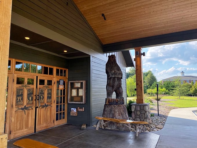 Not just an entrance&mdash;a portal to flavor country. Saskatoon's welcoming fa&ccedil;ade hints at the rustic elegance and wild game treasures waiting inside.