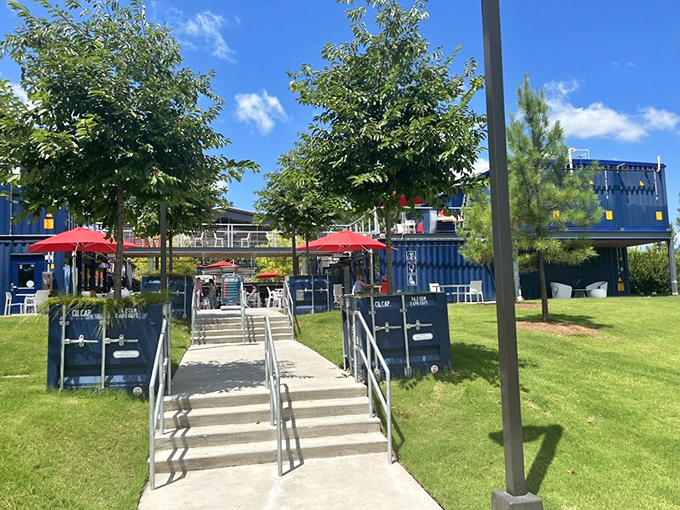 A pathway to paradise. These steps lead to one of Durham's most delicious destinations, proving good things are worth climbing for. 