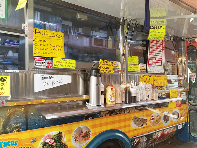 The universal language of street food speaks fluently here, with pupusas and tamales that would make your abuela nod in approval.