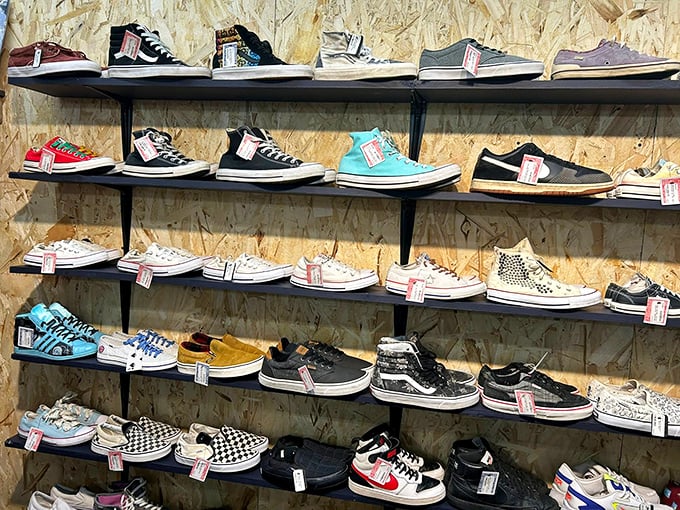 Sneaker heaven for the collector and nostalgic alike. Those Converse have walked through more decades of American culture than most history books cover!